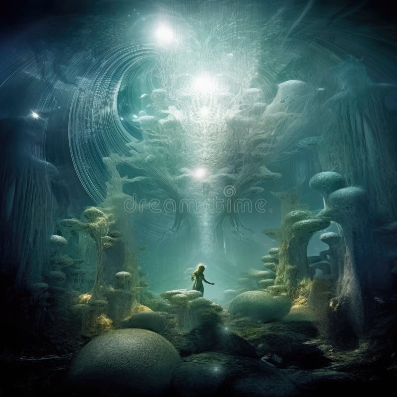 Mesmerizing and Ethereal Scene that Defies Imagination. Generative AI ...