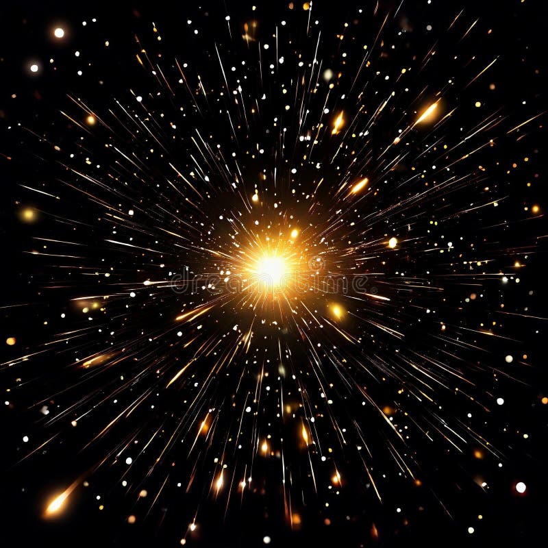 Explosion of Light: a Cosmic Dance Stock Illustration - Illustration of ...