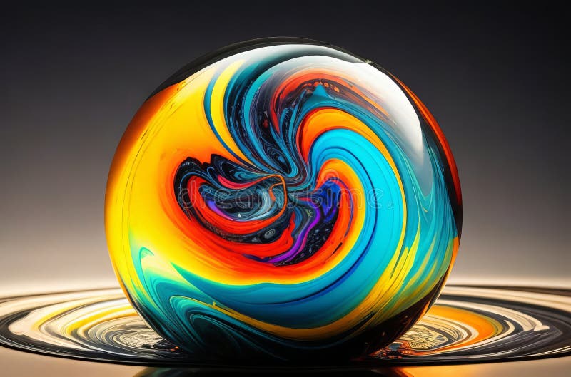 Mesmerizing Ferrofluid Art: Liquid Colors in a Transparent Orb. Stock ...