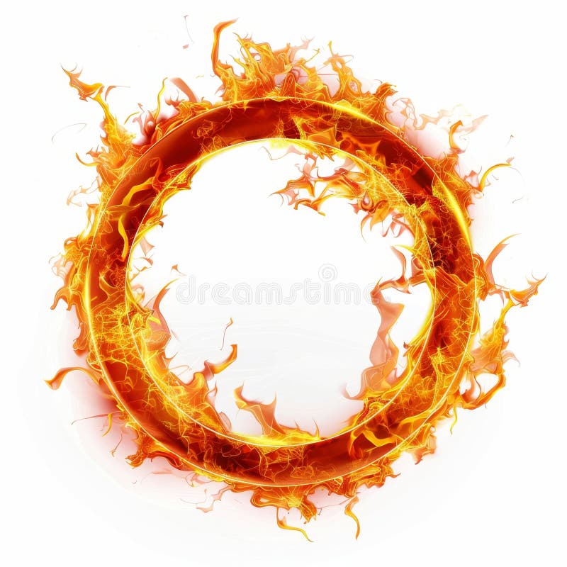 A Mesmerizing and Fiery Circular Frame that is Enhanced with Flames ...