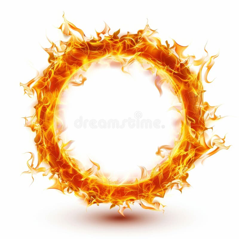 A Mesmerizing and Fiery Circular Frame that is Enhanced with Flames ...