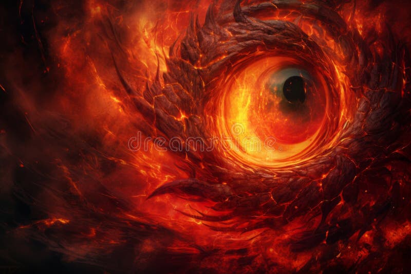 Mesmerizing Fire Background with a Fiery Vortex Stock Illustration ...
