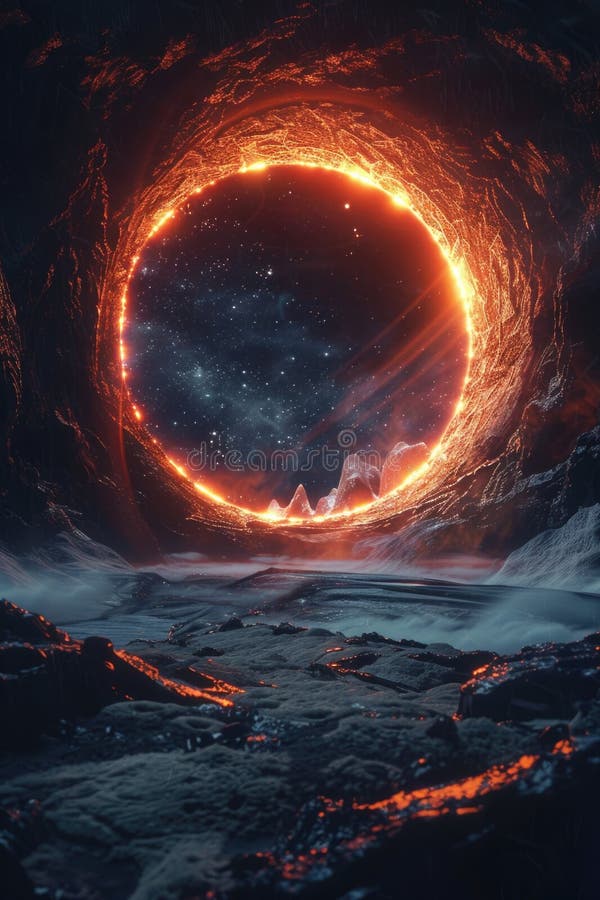 A Mesmerizing Fire Ring in the Sky. Perfect for Science Fiction ...