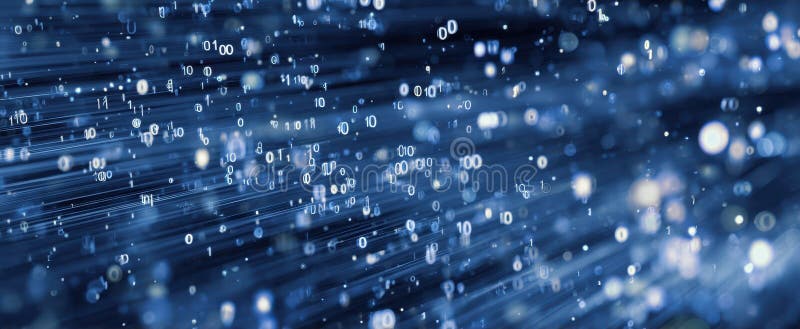 The Mesmerizing Flow of Binary Digits in a Digital Landscape..AI Generated Image Stock Photo ...