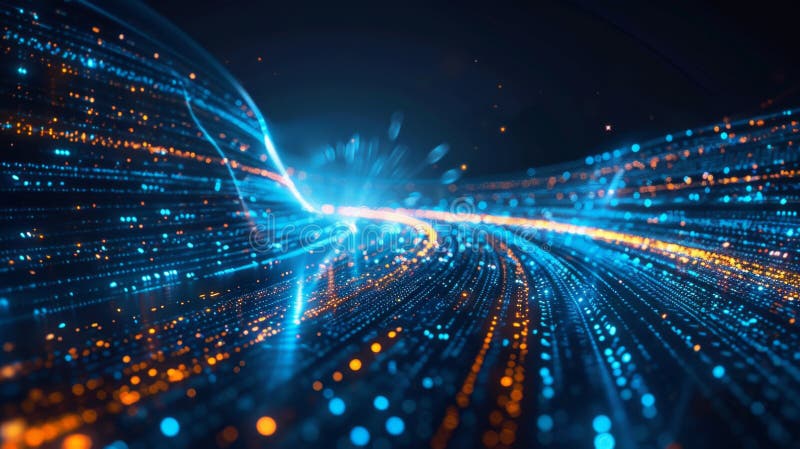A Mesmerizing Flow of Digital Data Streams, Generative AI Stock Photo ...