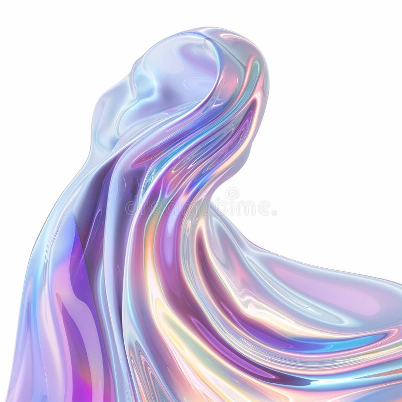 Holographic Liquid Shape stock illustration. Illustration of design ...