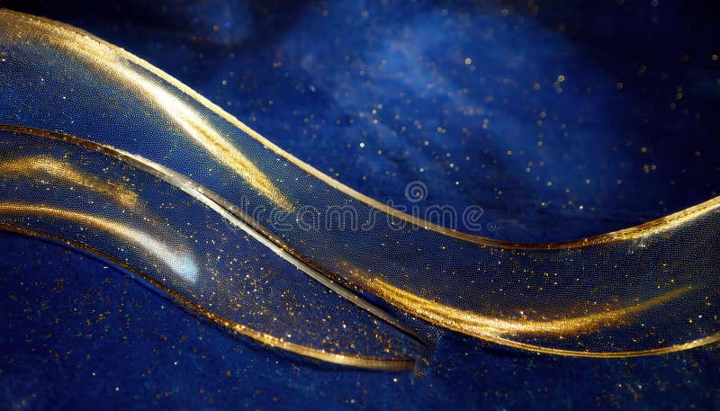 Cosmic Veil of Liquid Gold Flowing Gracefully through a Deep Midnight ...