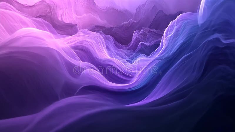 Mesmerizing Flowing Purple Abstract Art in Motion Stock Footage - Video ...