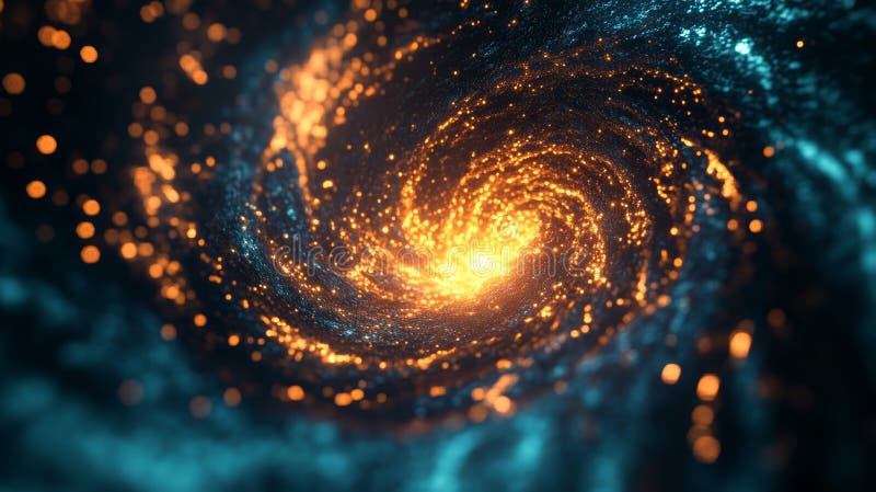 Dynamic 3D Glow Fluid Vortex in Captivating Motion with Vibrant Orange ...