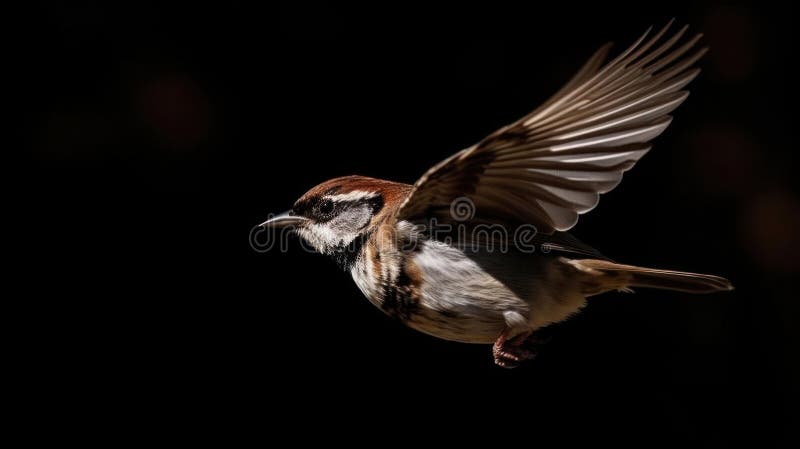 A Slow-motion Shot of a Bird Flying Created with Generative AI Stock ...