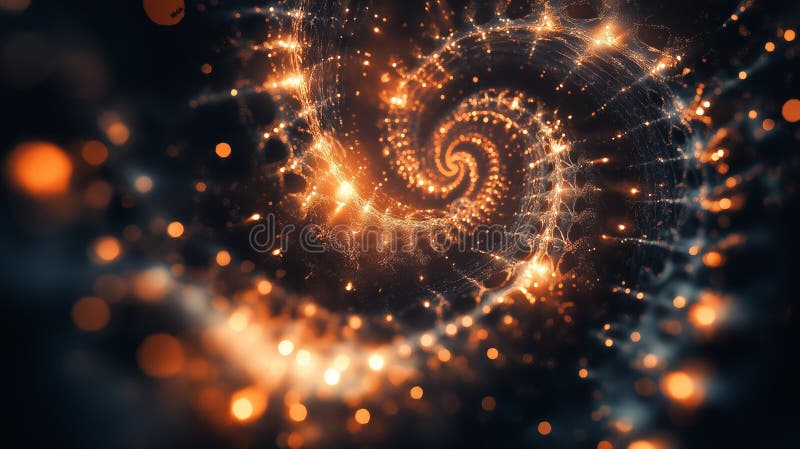 Mesmerizing Fractal Design with Luminous Energy Patterns, Representing ...