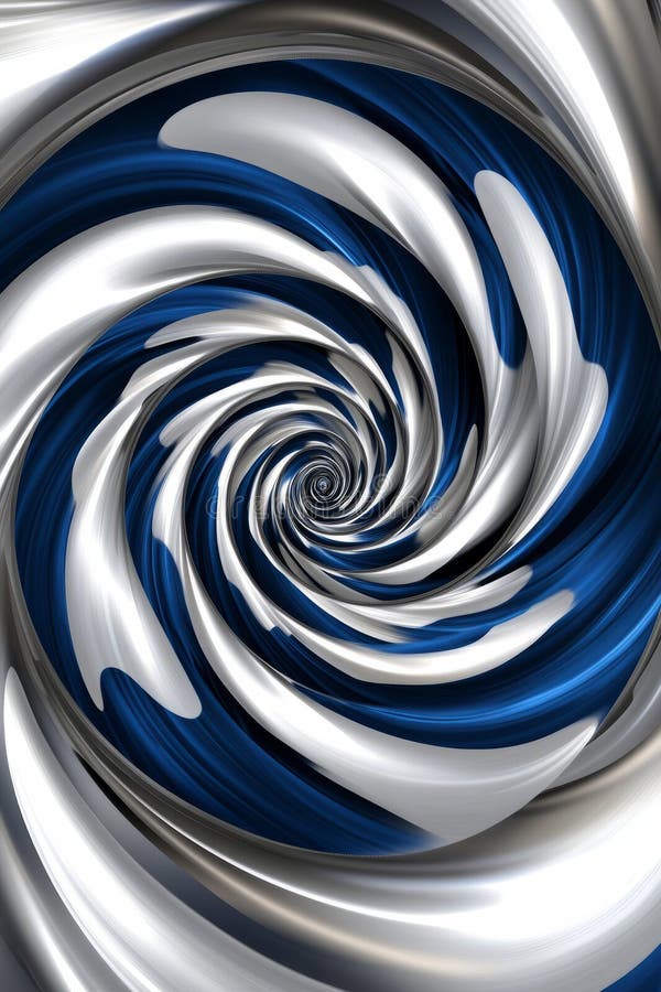 A Mesmerizing Fractal Pattern in Swirling Shades of Deep Blue and ...