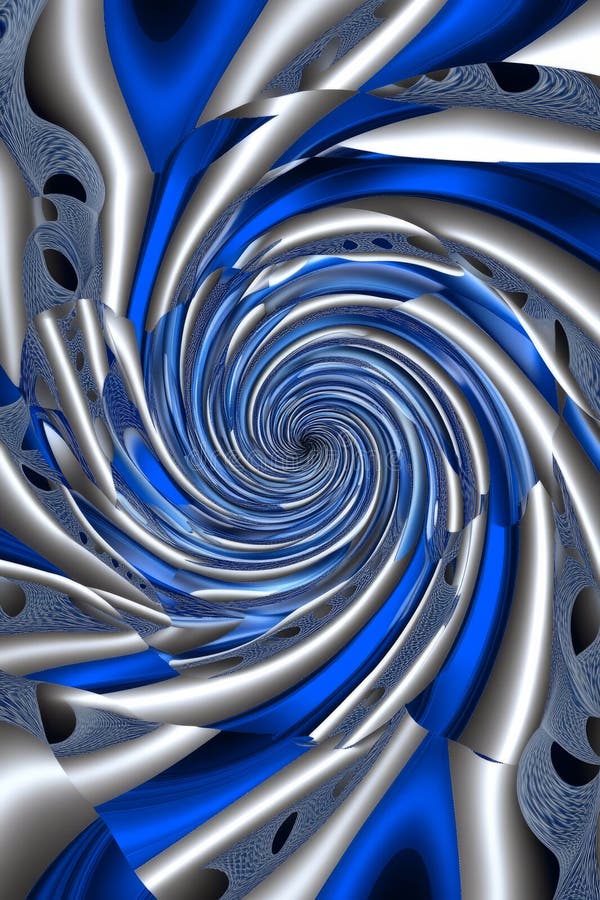 A Mesmerizing Fractal Pattern in Swirling Shades of Deep Blue and ...