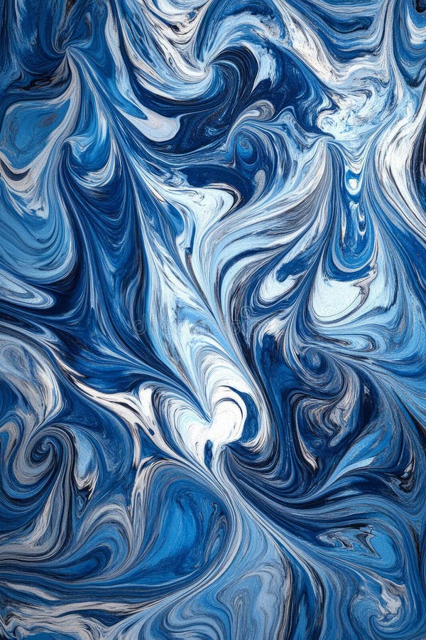 A Mesmerizing Fractal Pattern in Swirling Shades of Deep Blue and ...