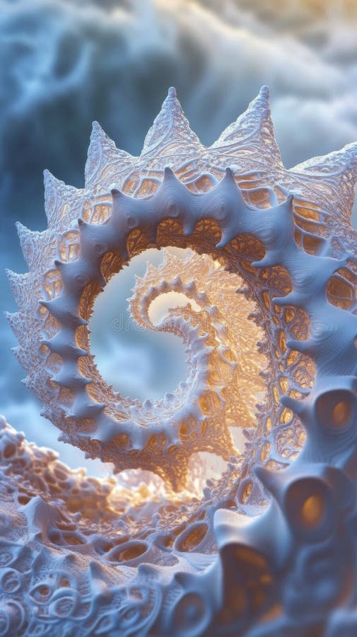 Mesmerizing Fractal Spiral of Morphing Objects in Ocean-Inspired ...