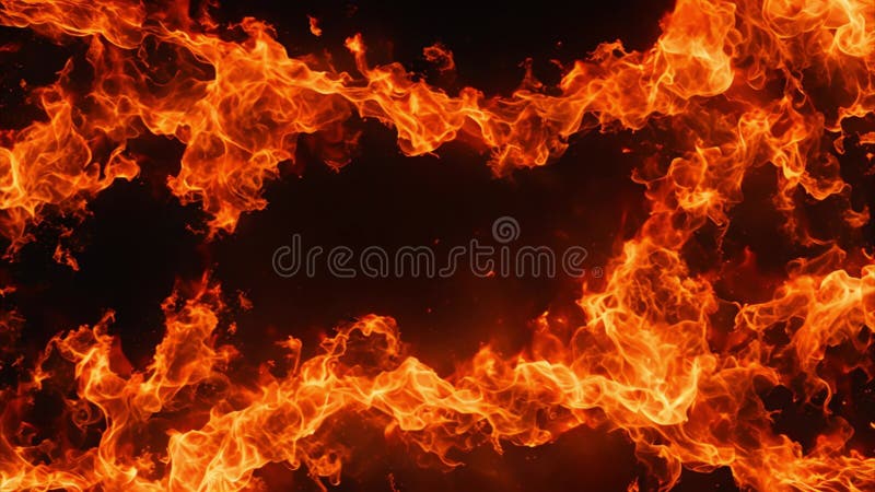 Fiery Frame: a Dramatic Fire Border for Designs Stock Video - Video of ...