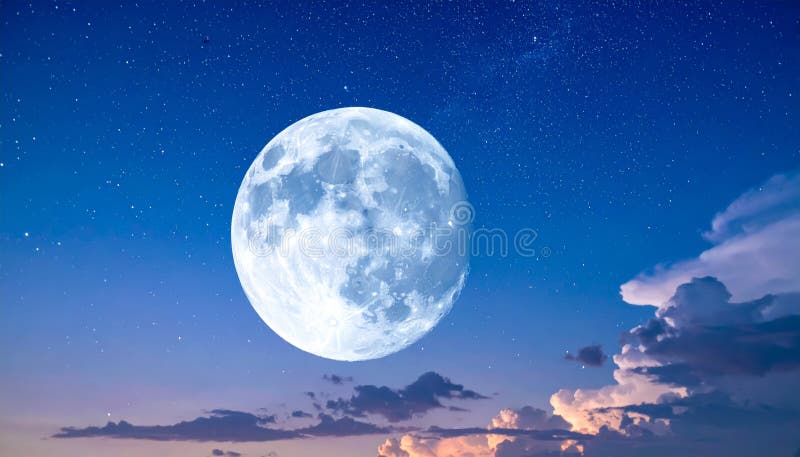 Mesmerizing Full Moon, a Captivating Lunar Display in the Night Sky ...