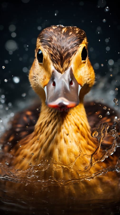 Mesmerizing Funny Duck Portrait. Generative Ai Stock Illustration ...