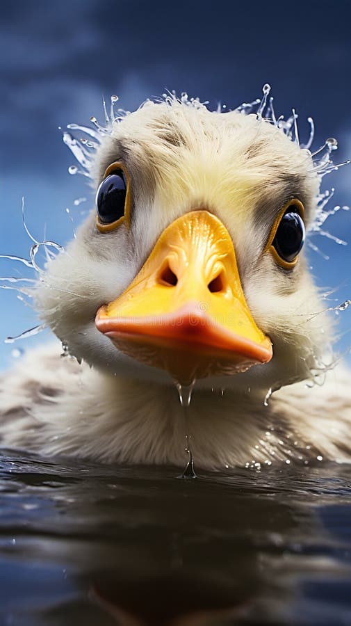 Mesmerizing Funny Duck Portrait. Generative Ai Stock Illustration ...
