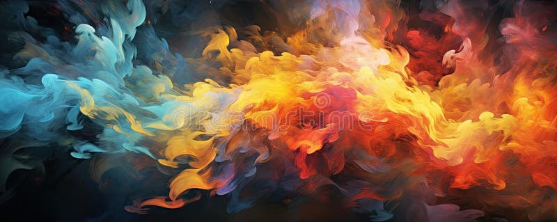 Mesmerizing Fusion of Swirling Smoke and Fire, Creating an Abstract ...