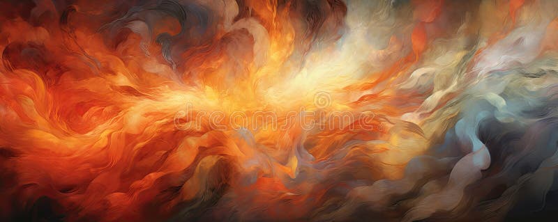Mesmerizing Fusion of Swirling Smoke and Fire, Creating an Abstract ...