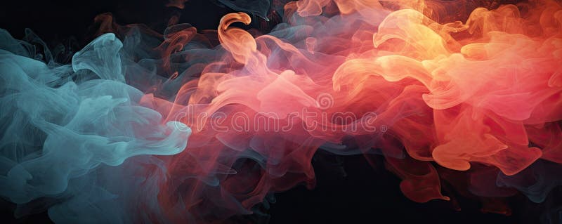 Mesmerizing Fusion of Swirling Smoke and Fire, Creating an Abstract ...
