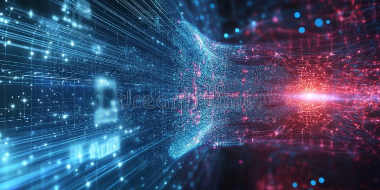 A Mesmerizing Futuristic Ai Driven Neural Ai Fusion System Displaying Glowing Cybernetic