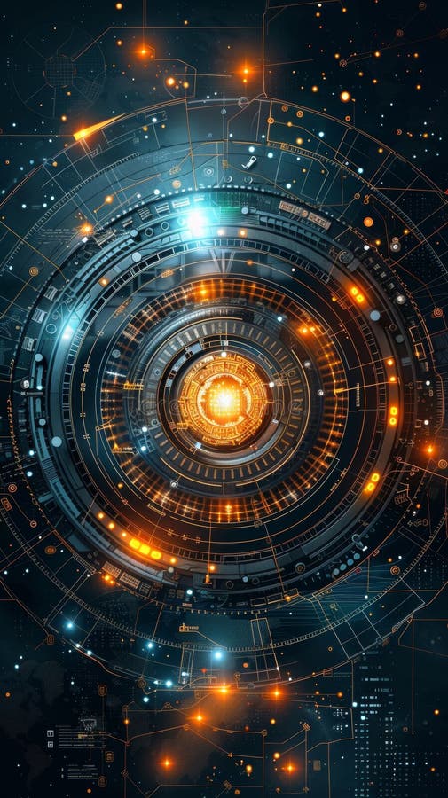 A Mesmerizing Futuristic Digital Background Featuring Intricate ...