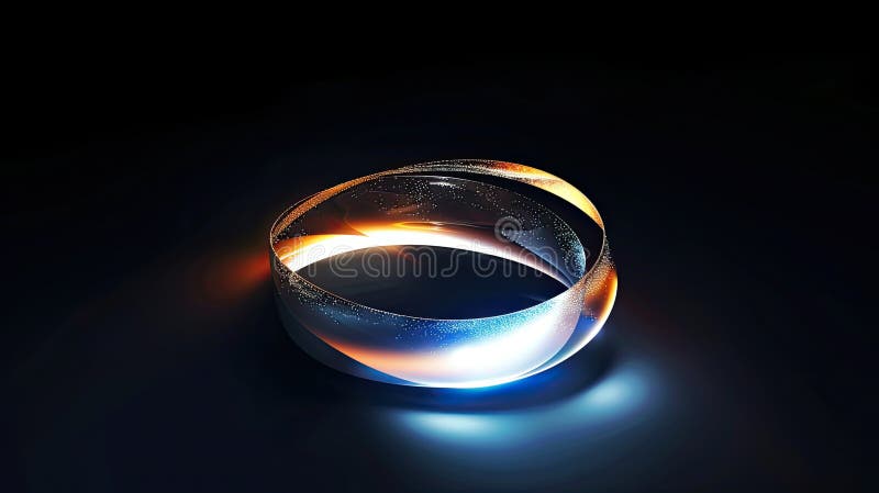 Glowing Geometric Mobius Strip Floating Elegantly in the Air Against a ...