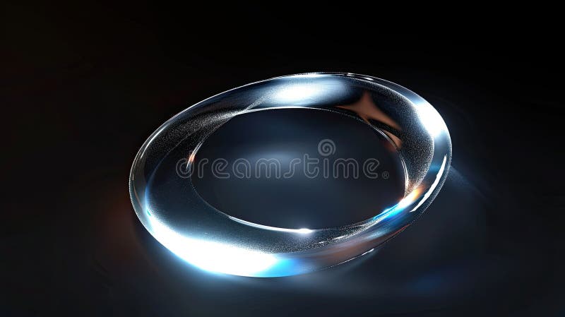 Glowing Geometric Mobius Strip Floating Elegantly in the Air Against a ...