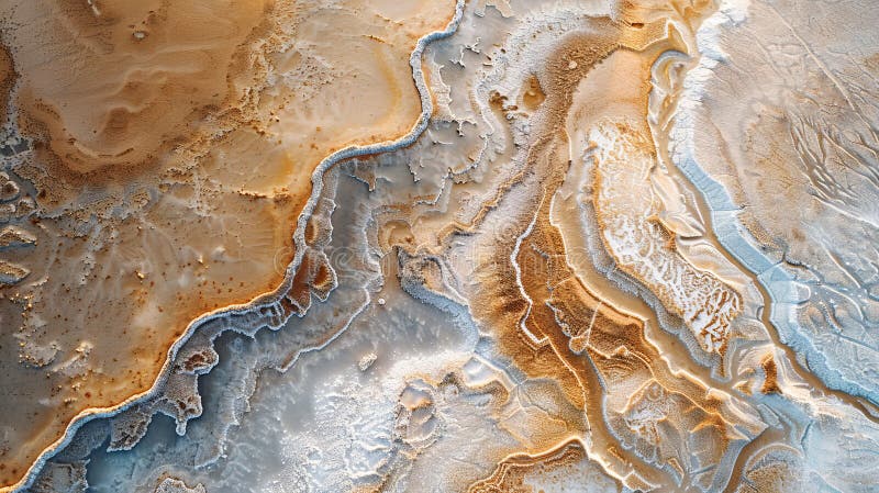 Mesmerizing Geometric Patterns on Salt Flats Seen from Above. Stock ...