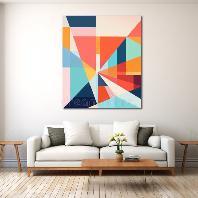 Mesmerizing Geometric Reflections Stock Illustration - Illustration of ...