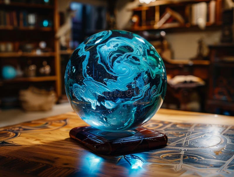 Mesmerizing Glass Orb with Swirling Patterns Stock Illustration ...