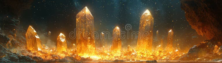 Mesmerizing Glowing Cave Ecosystem Filled with Radiant Crystals and ...