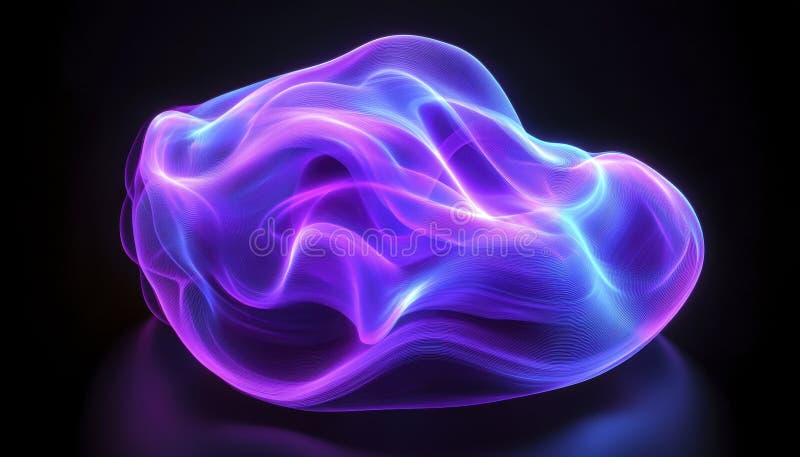 Mesmerizing Glowing Fluid Sphere with Abstract Neon Light in High ...