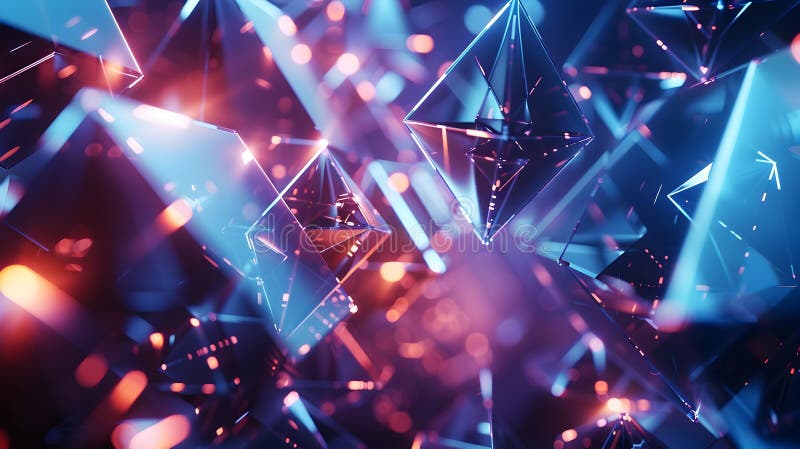 Mesmerizing Glowing Geometric Patterns Formed by Faceted Crystal ...