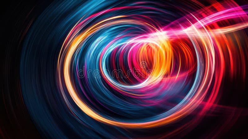 Mesmerizing Glowing Light Trails in the Dark Forming a Beautiful ...