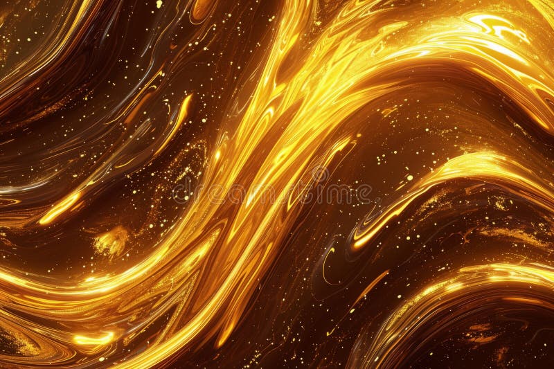 Mesmerizing Gold Swirls Dance Gracefully Across Fluid Wallpaper ...