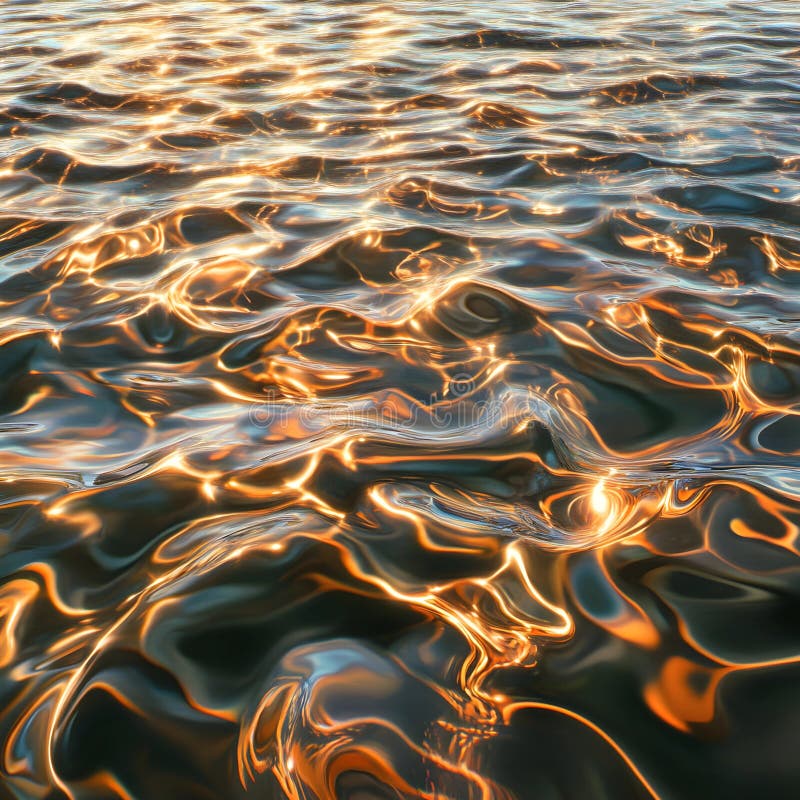 A Mesmerizing Golden Liquid Surface Reflecting Light, Symbolizing ...