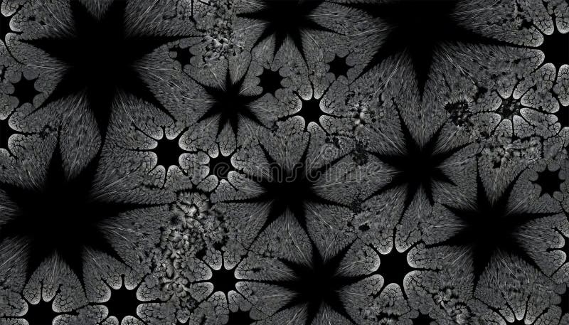Abstract Gray Starburst Pattern: Fractal Art Background Stock ...