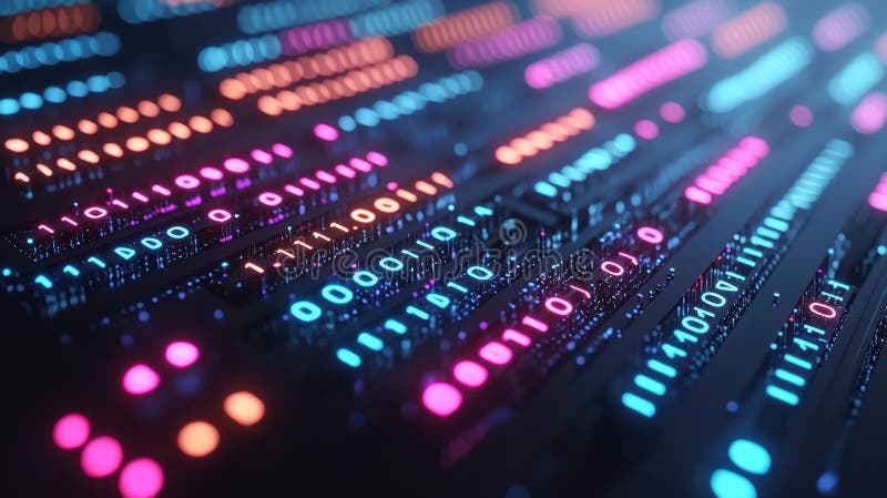 Binary Code Matrix stock illustration. Illustration of design - 338719820