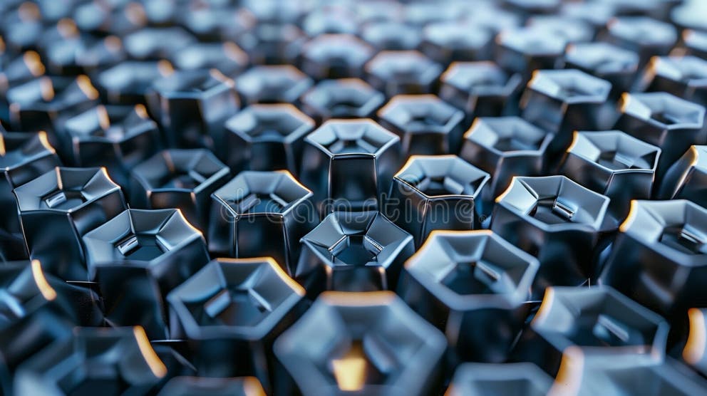 A Mesmerizing Grid of Interlocking Hexagons Reminiscent of a Honeycomb ...