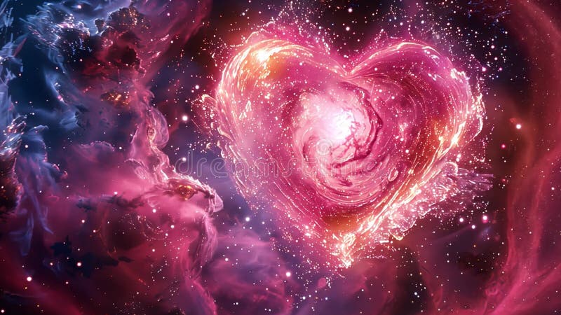 A Mesmerizing Heart Shape Emerges from Swirling Cosmic Clouds, Creating ...