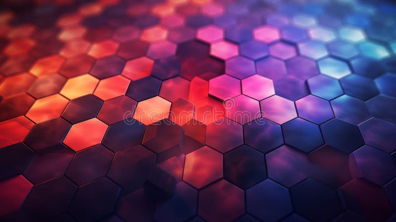 Mesmerizing Hexagon Pattern Abstract Background with Glowing Lights for ...