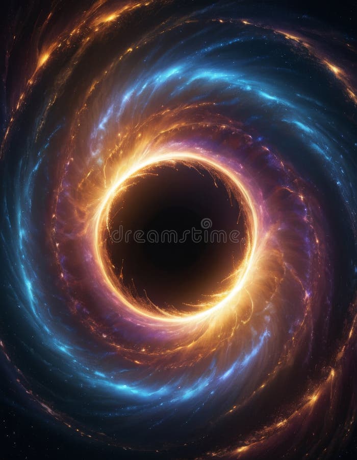 Cosmic Black Hole Illumination Stock Photo - Image of universe ...