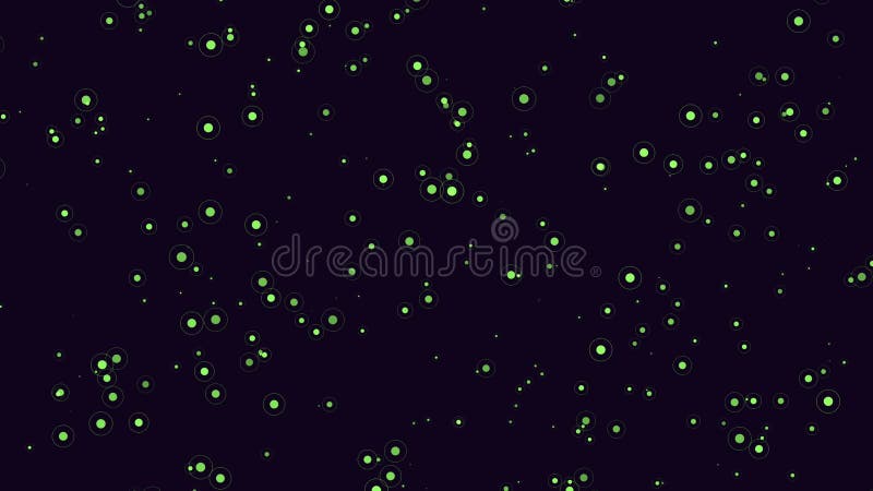 Glowing Green Dots Scattered on Black Background Stock Video - Video of glow, bright: 301743539