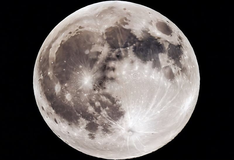 A Detailed Close-up of the Full Moon, Highlighting Its Craters and ...