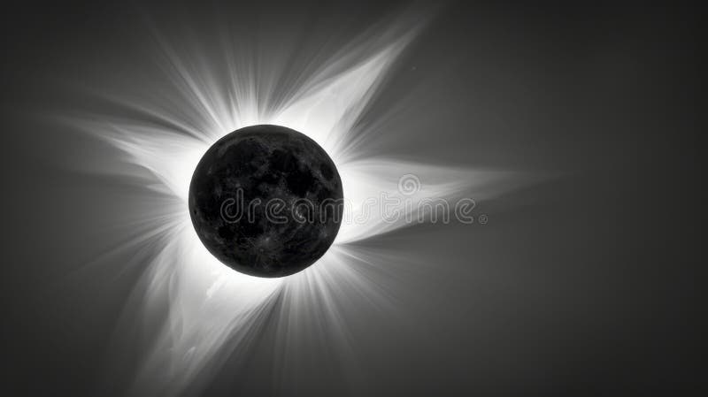 Stunning Solar Eclipse with Bright Corona - Generative AI Stock Image ...
