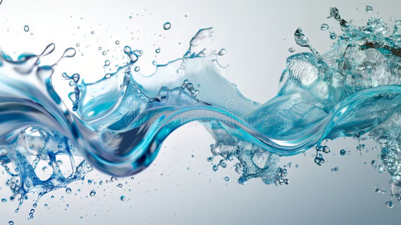 Mesmerizing Image of Dynamic Intertwining Streams of Blue Liquid Stock ...