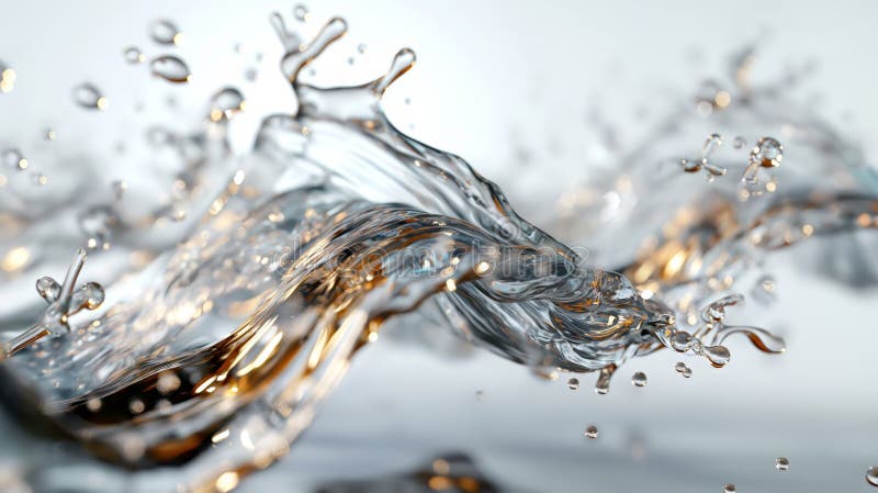 Mesmerizing Image of Dynamic Intertwining Streams of Blue Liquid Stock ...